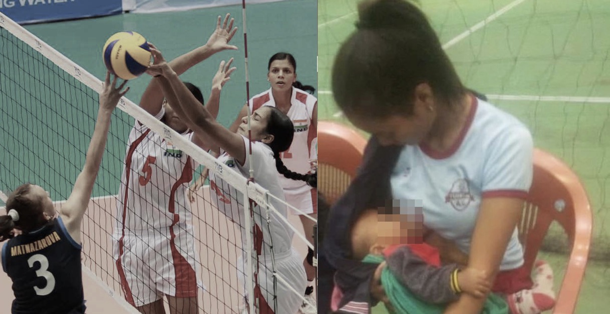 Mizoram Volleyball Player Breastfeeds Her Baby During Halftime, Internet Applauds Her