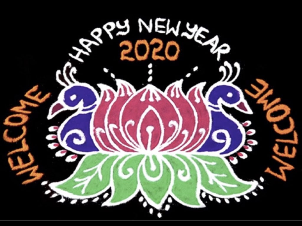 20 Creative New Year Rangoli Designs Ideas for 2024