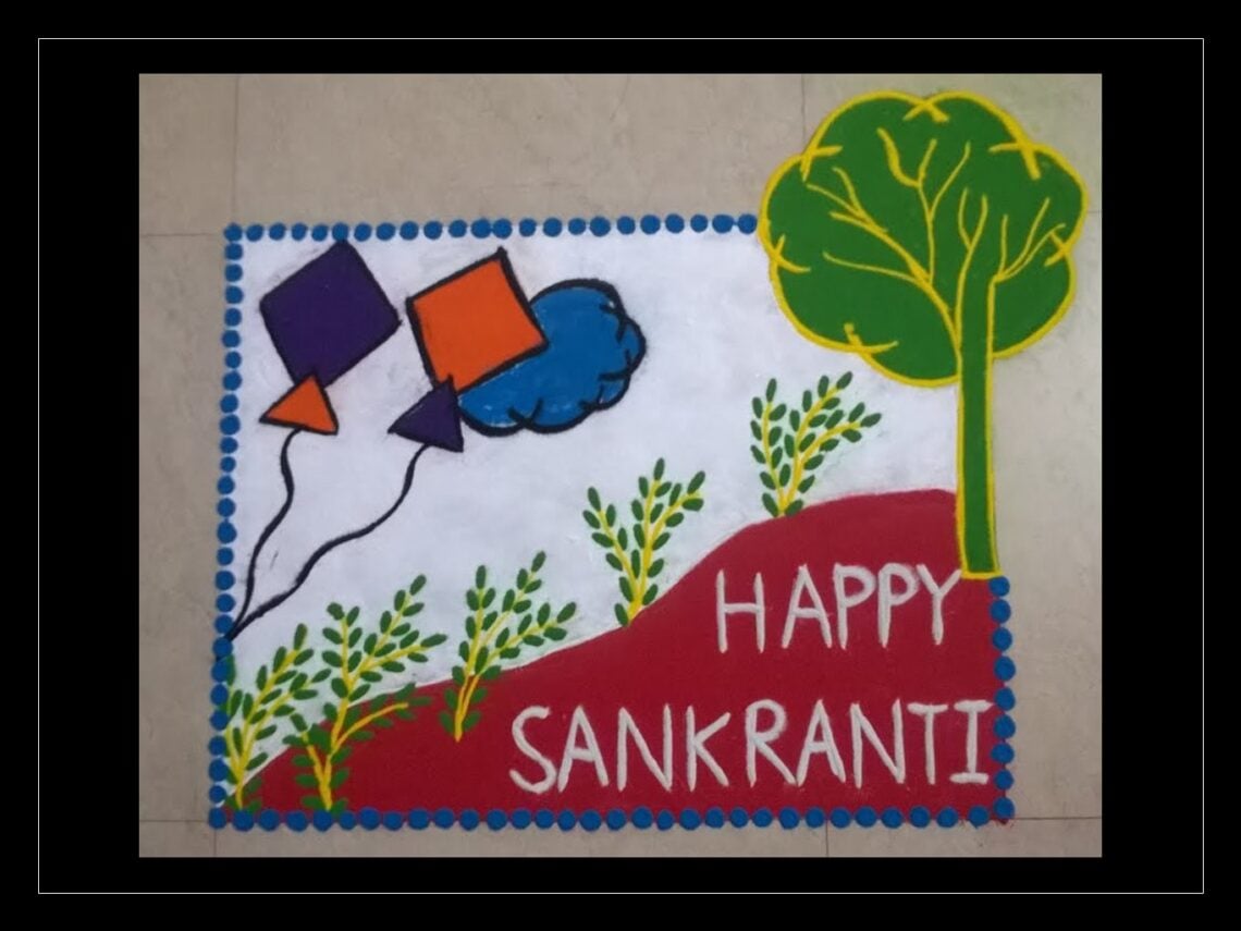 15 Kolam Rangoli Designs Ideas For Makar Sankranti 2024
