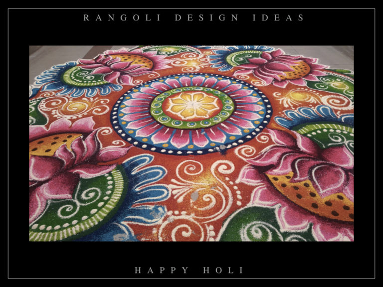 20 Easy Holi Rangoli Design Ideas You Must Try (2025)