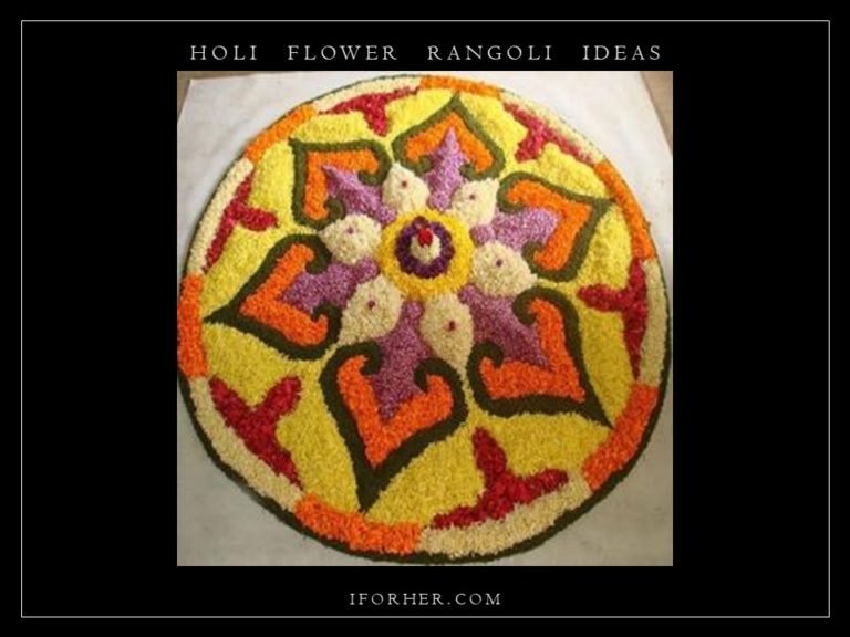 10 Easy Flower Rangoli Designs For Holi 2025