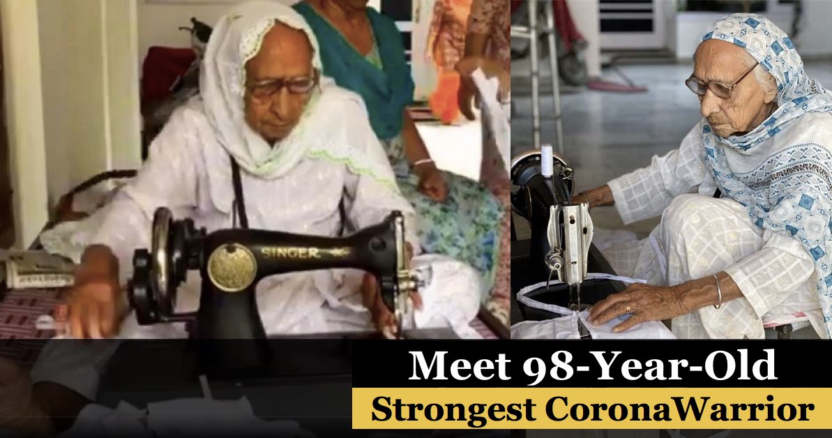 How This 98-YO Grandma With Blurry Vision Stitches Masks For 8 Hours ...