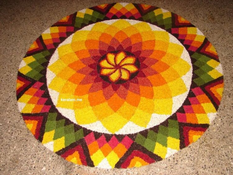 20+ Onam Pookalam & Rangoli Design Ideas With Flowers