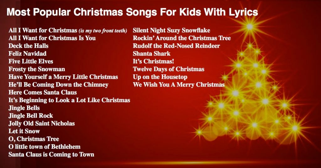 25 Best Christmas Songs For Kids (With Lyrics) Of All Time