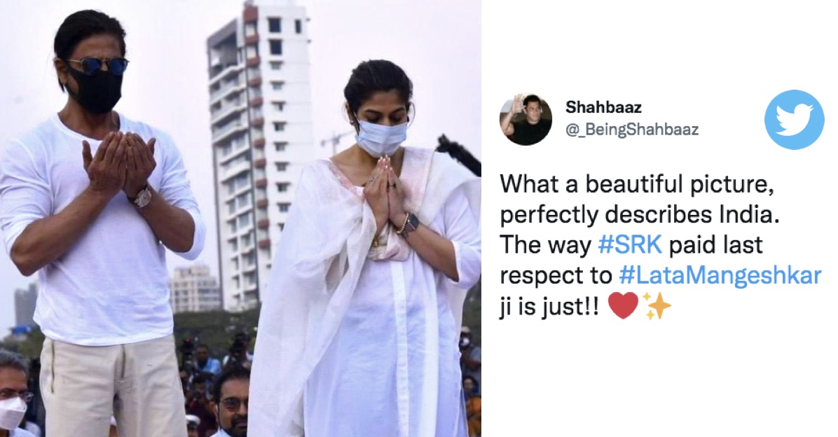 Netizens Shower Love On Viral Photo Of SRK Praying At Lata Mangeshkar's ...