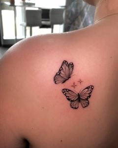 Top 50 Best Butterfly Star Tattoo Designs