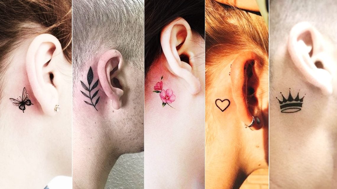 Top 35 Best Behind The Ear Tattoo Designs