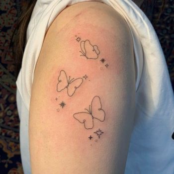 Top 50 Best Butterfly Star Tattoo Designs