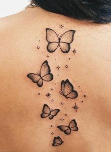 Top 50 Best Butterfly Star Tattoo Designs