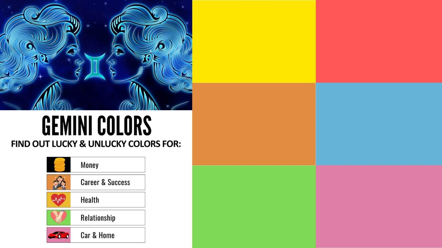Gemini Colors: Best & Worst Colors for Luck, Money, Career