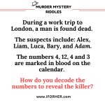 Challenging Murder Mystery Riddles For Adults