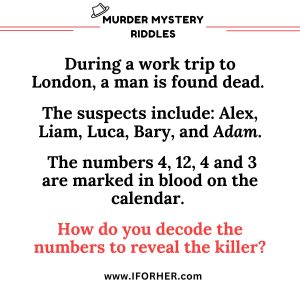 Challenging Murder Mystery Riddles For Adults