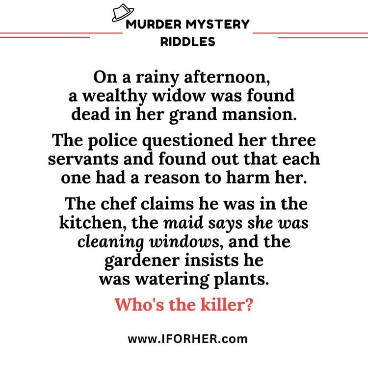 Challenging Murder Mystery Riddles For Adults