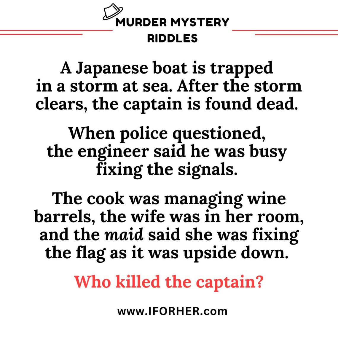 Challenging Murder Mystery Riddles For Adults