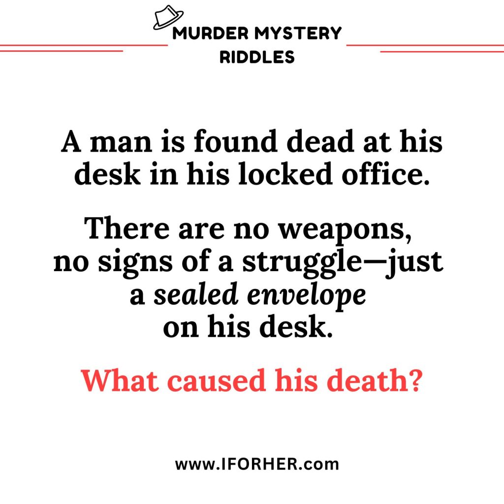 Challenging Murder Mystery Riddles For Adults