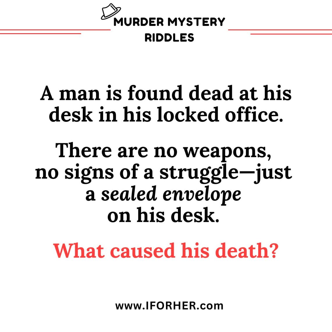 Challenging Murder Mystery Riddles For Adults