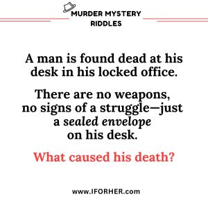 Challenging Murder Mystery Riddles For Adults